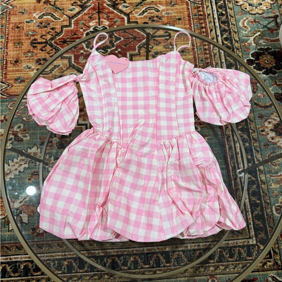Dolls Kill | Dresses | Dolls Kill Pink Gingham Bubble Corset Dress ...